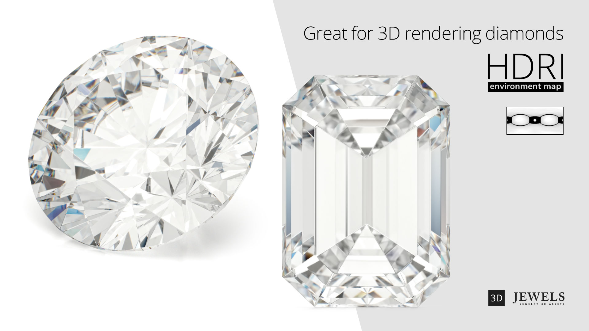 Jewelry HDRI Environment Map For 3D Diamond Rendering | 3DJewels