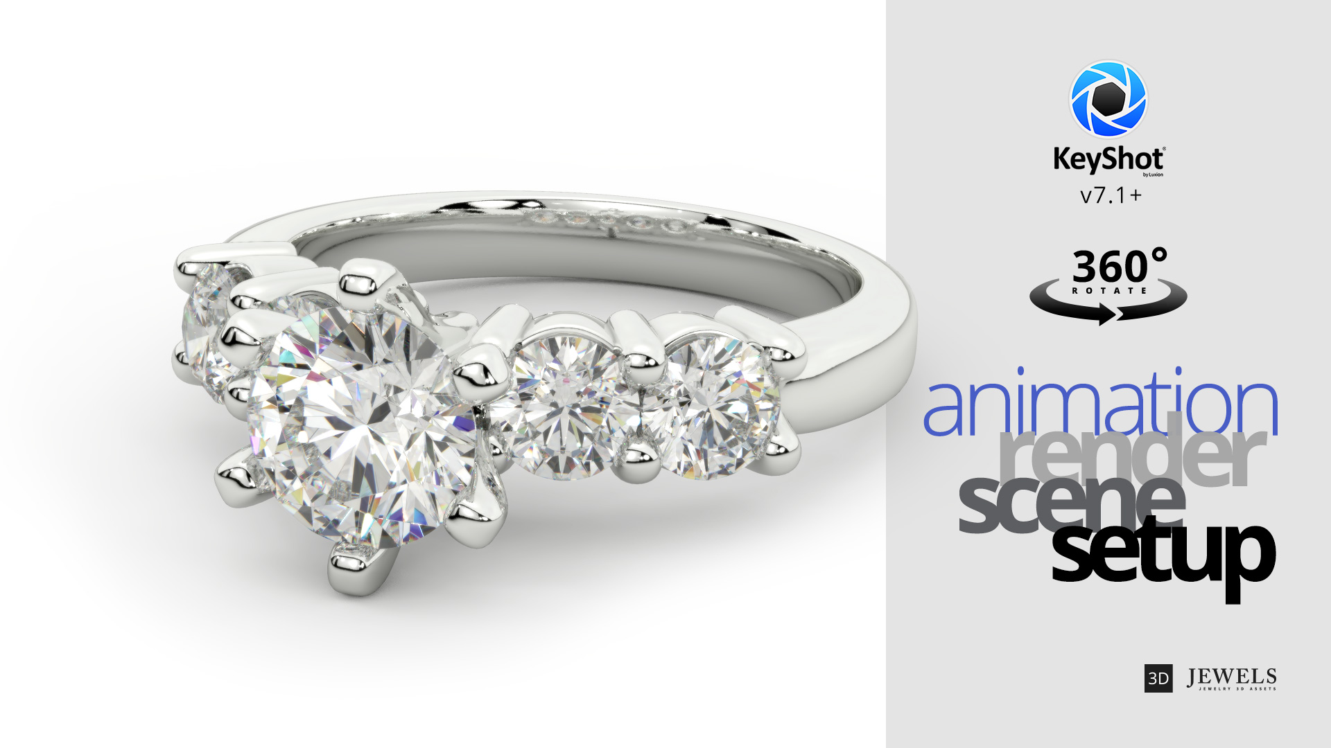 KeyShot Scene Setup For 3D Render Jewelry 360 Video | 3DJewels