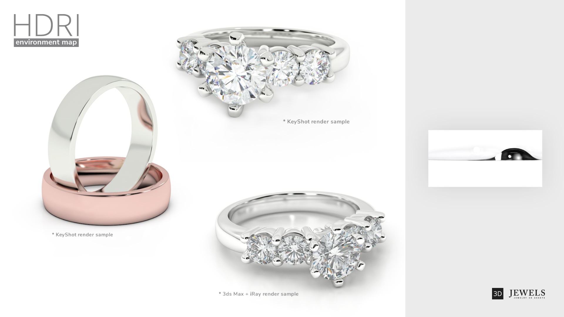 Studio HDRI Environment Map for Jewelry 3D Rendering | 3DJewels