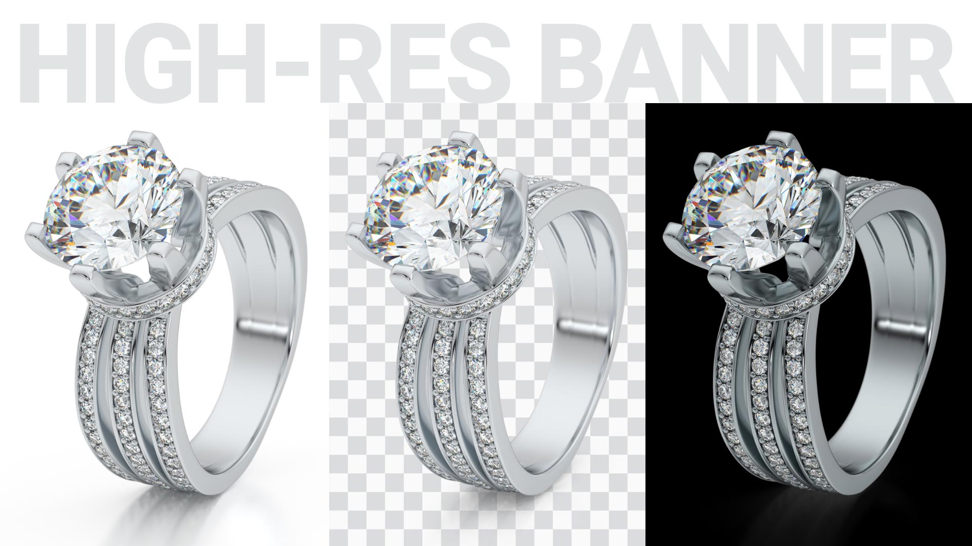 Diamond Engagement Ring 3D image | 3DJewels - Jewelry Graphics