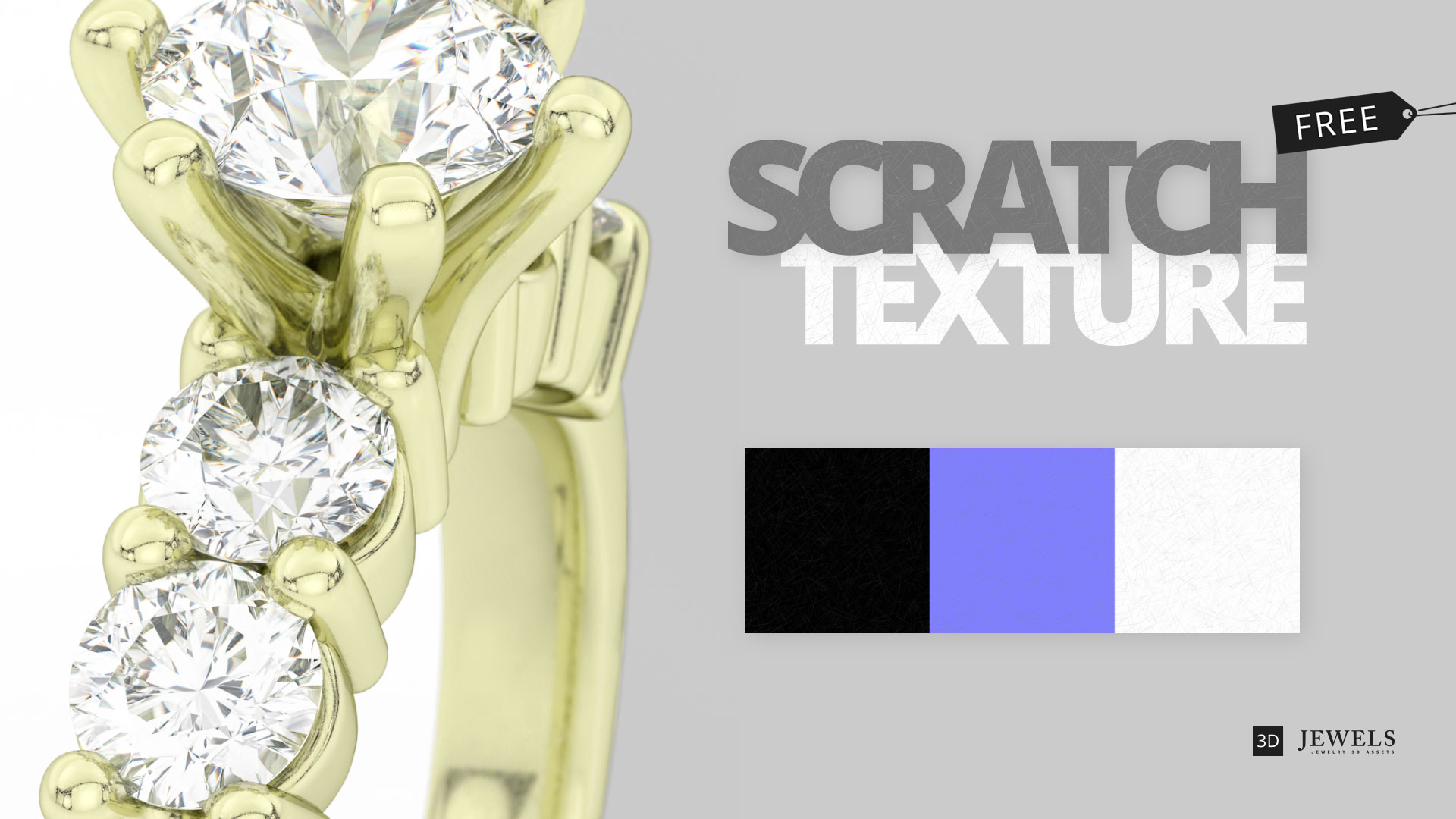 Free Scratch Texture for Photorealistic Jewelry 3D Rendering