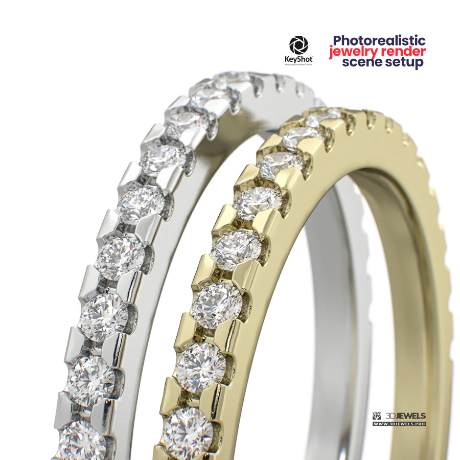 Photorealistic KeyShot Jewelry 3D Render Scene Setup Pack1 | 3DJewels
