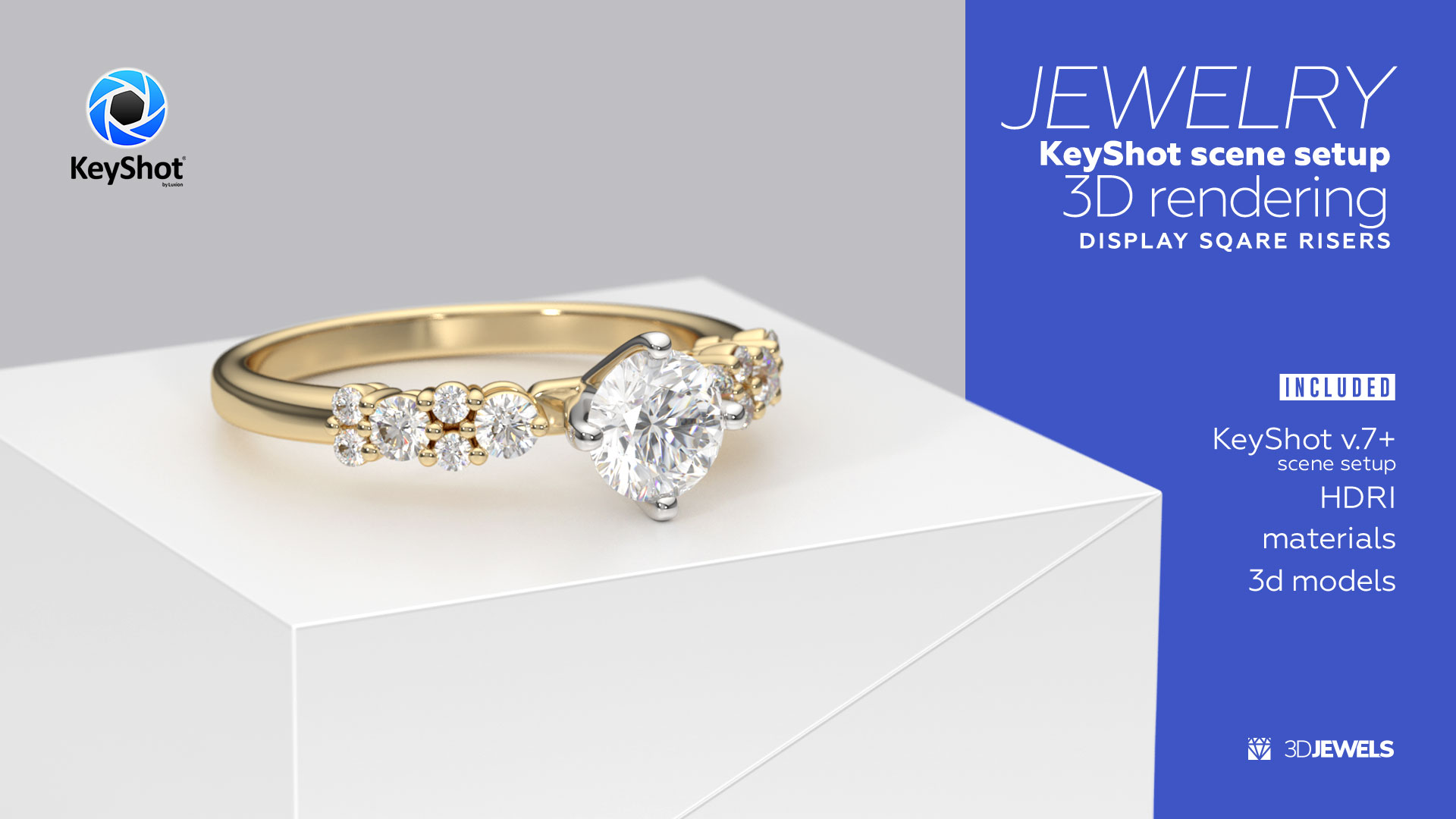 Photorealistic KeyShot Scene Setups for Jewelry 3D Rendering