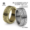 Blackened Gold Scene Setup KeyShot Jewelry Rendering | 3DJewels