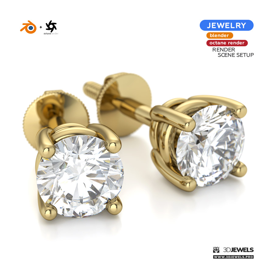Blender with Octane Render Scene Setup for Jewelry Rendering Vol.1