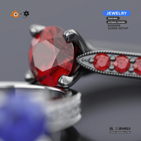Blender with Octane Render Scene Setup for Jewelry Rendering Vol.1