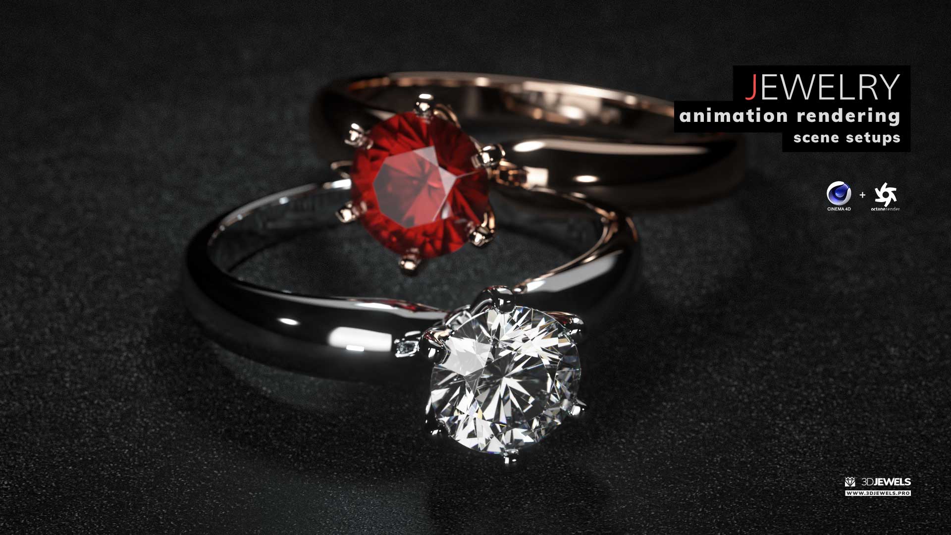 Scene Setups Jewelry Animation Rendering - Cinema 4D + OctaneRender