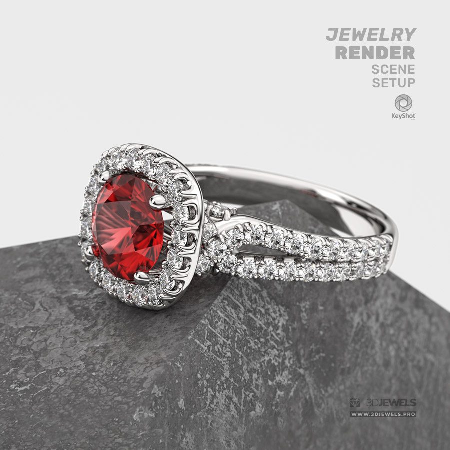 Scene Setup With Stone For KeyShot Jewelry Rendering | 3DJewels