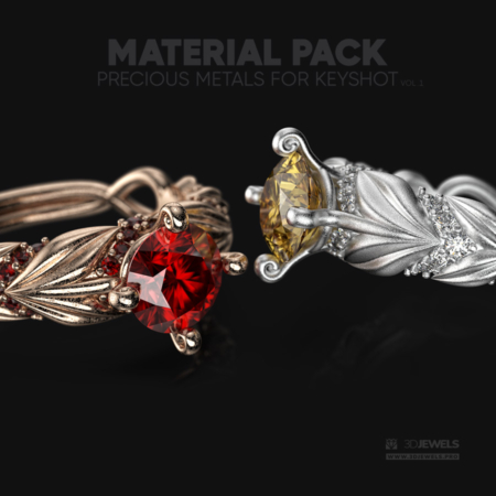Precious Metal Material Pack for KeyShot Rendering | 3DJewels