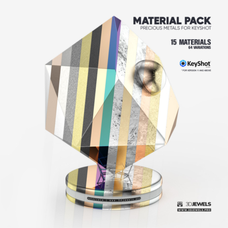 Precious Metal Material Pack for KeyShot Rendering | 3DJewels