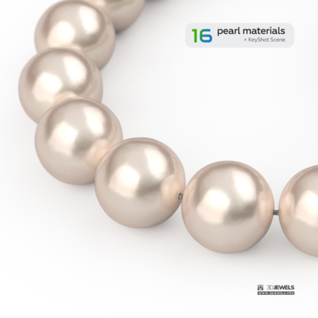 16 Pearl Materials with KeyShot Scene Setup for Jewelry Design