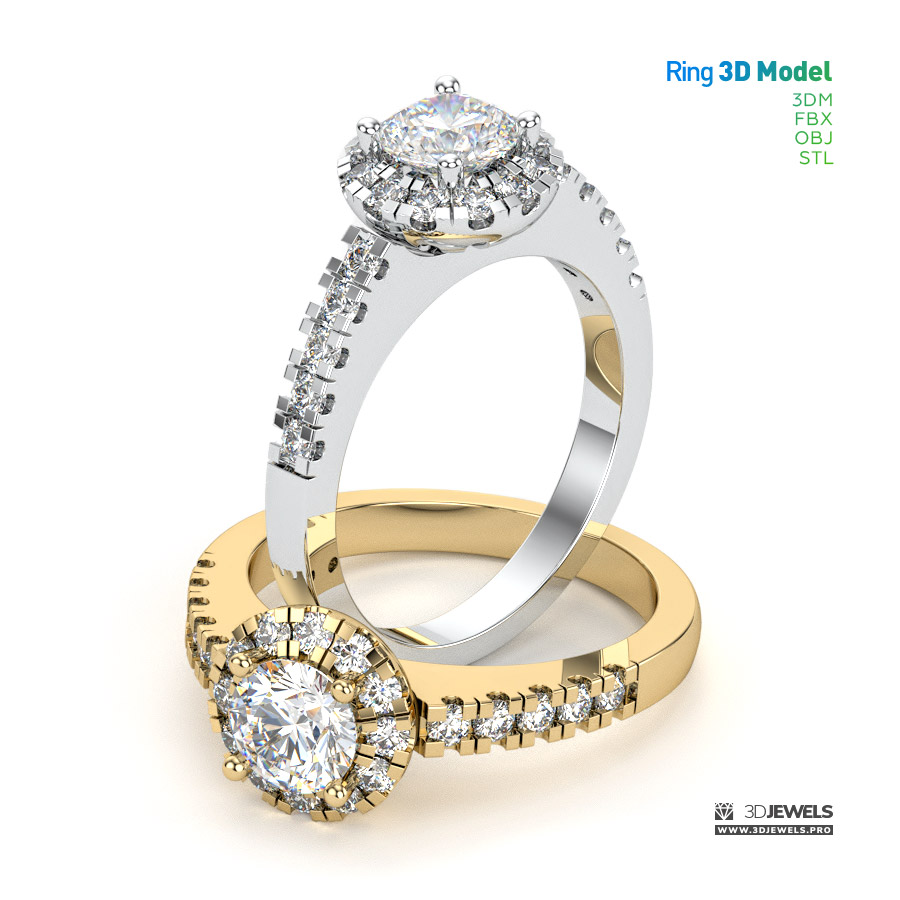 Jewelry Ring 3D Models | 3DJewels - High-Quality Digital Jewelry Design ...