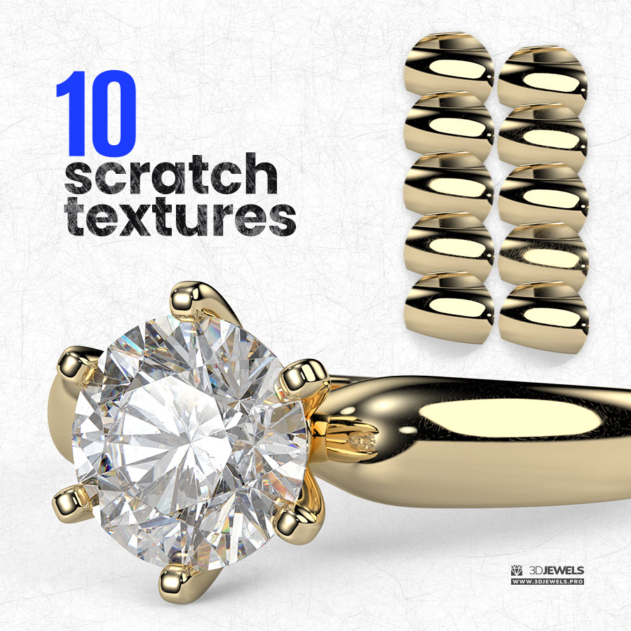 10 Scratch Textures Pack for Realistic Jewelry Rendering | 3DJewels