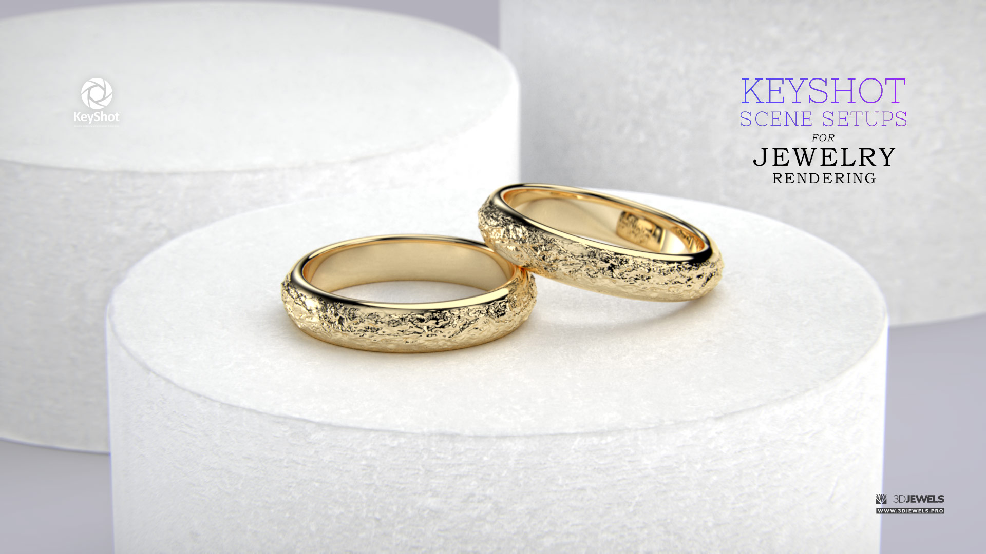 KeyShot Scene Setups with a Stand Display for Jewelry Rendering