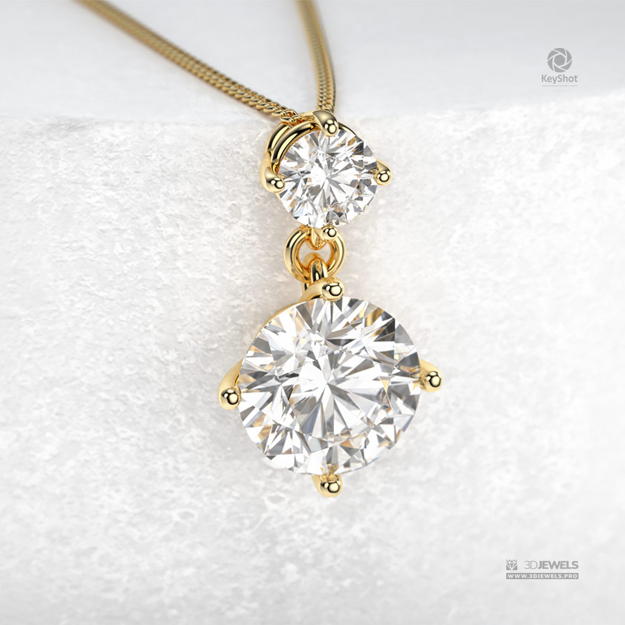 KeyShot Scene Setups with a Stand Display for Jewelry Rendering