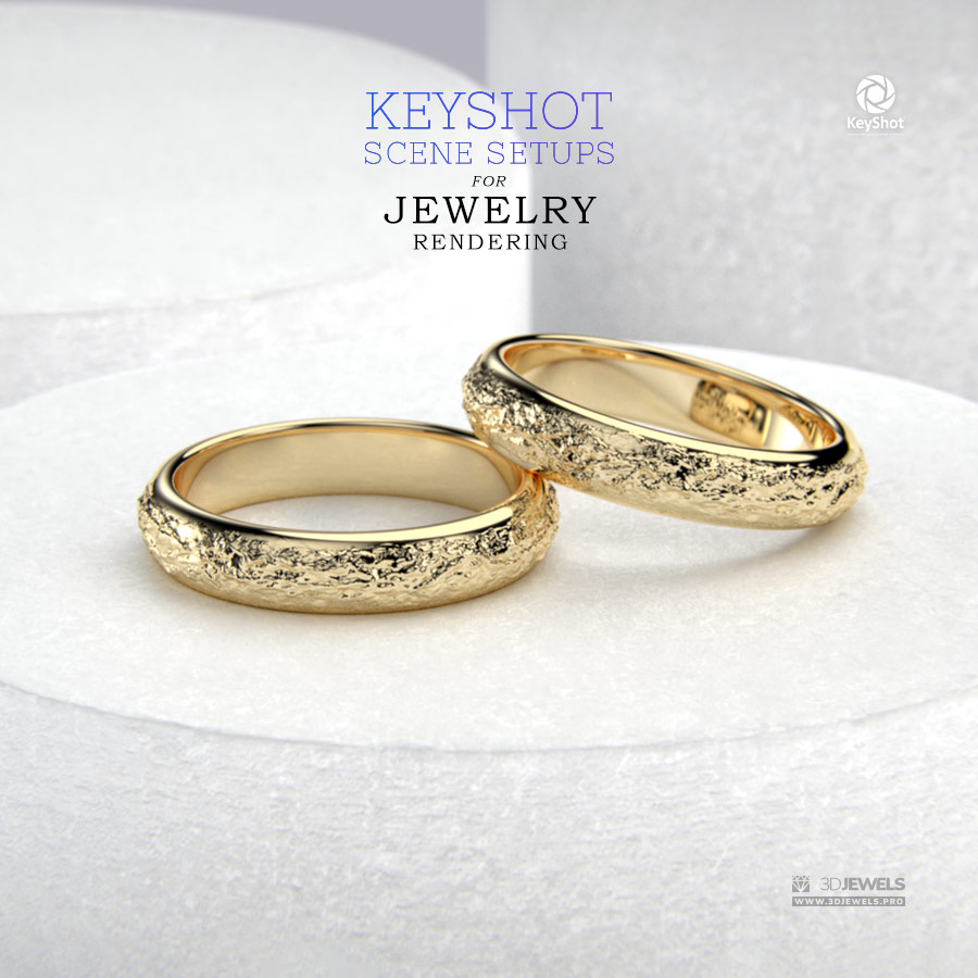 KeyShot Scene Setups with a Stand Display for Jewelry Rendering