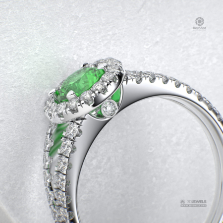 KeyShot Scene Setups with a Stand Display for Jewelry Rendering