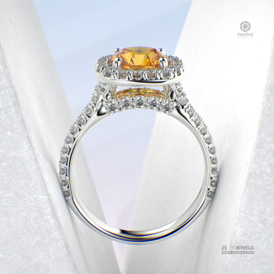 KeyShot Scene Setups with a Stand Display for Jewelry Rendering