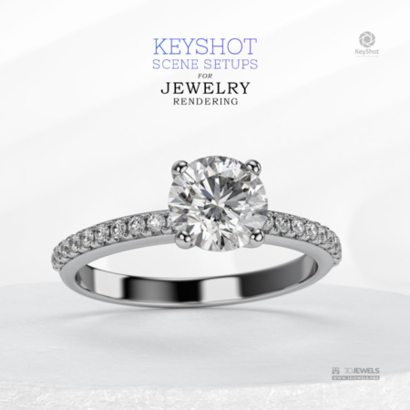 KeyShot Scene Setups with a Stand Display for Jewelry Rendering