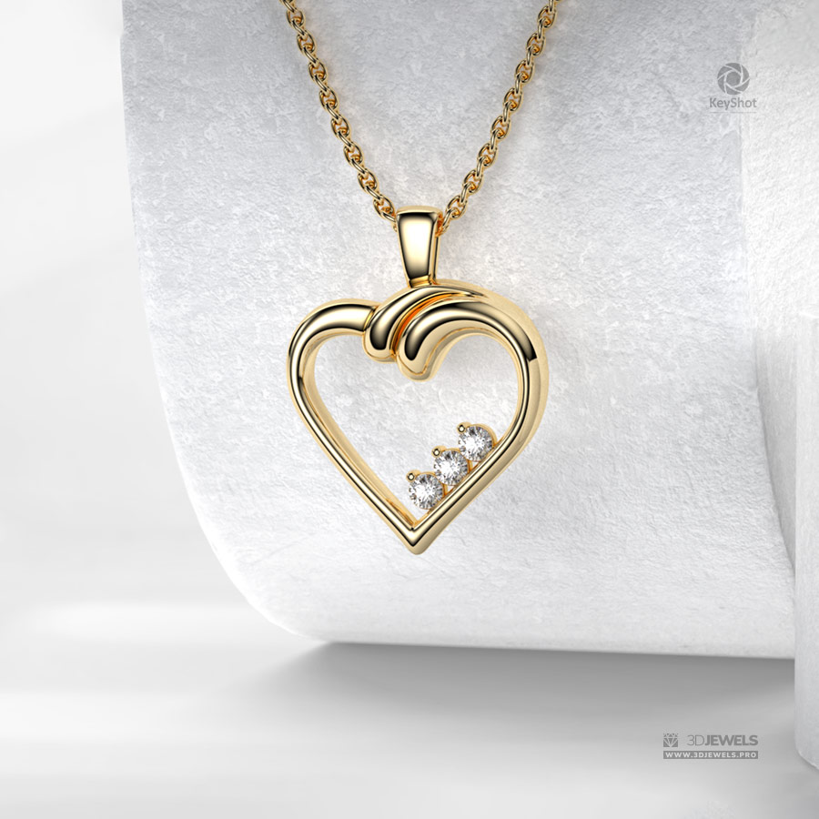 KeyShot Scene Setups with a Stand Display for Jewelry Rendering