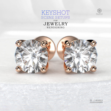 KeyShot Scene Setups with a Stand Display for Jewelry Rendering