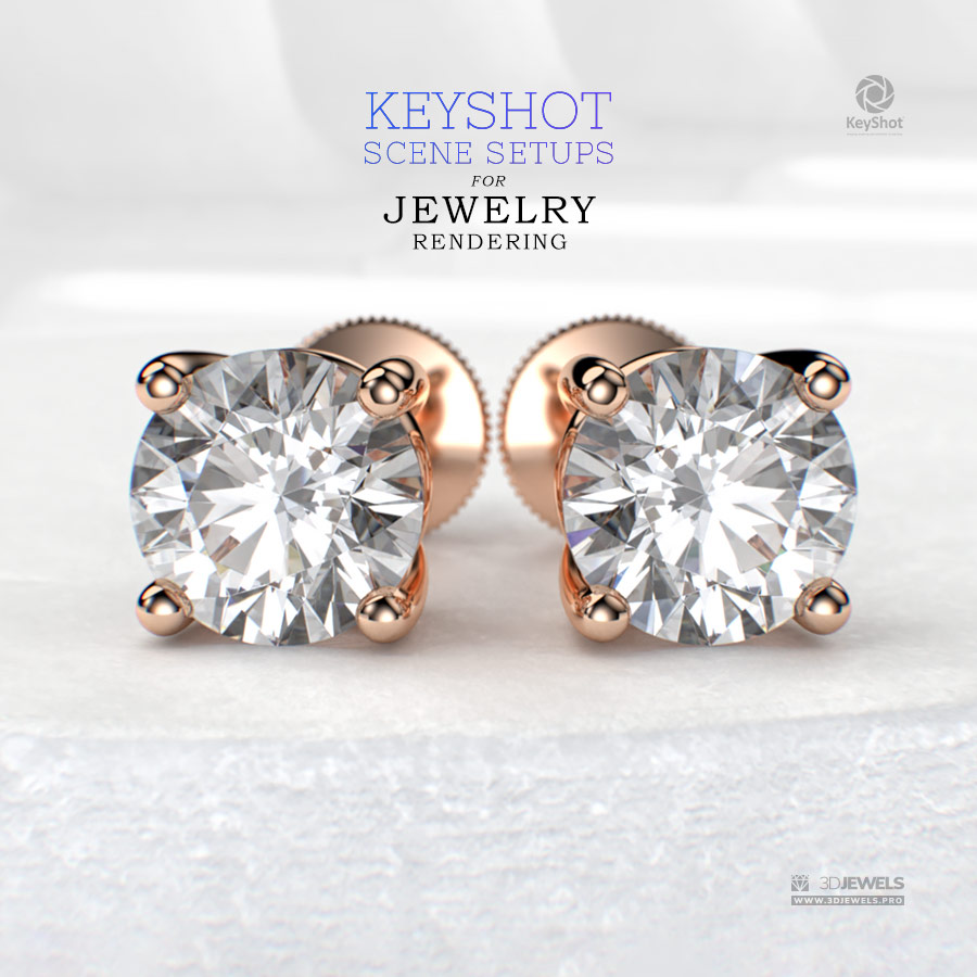 KeyShot Scene Setups with a Stand Display for Jewelry Rendering