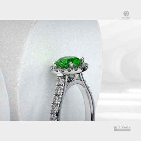 KeyShot Scene Setups with a Stand Display for Jewelry Rendering