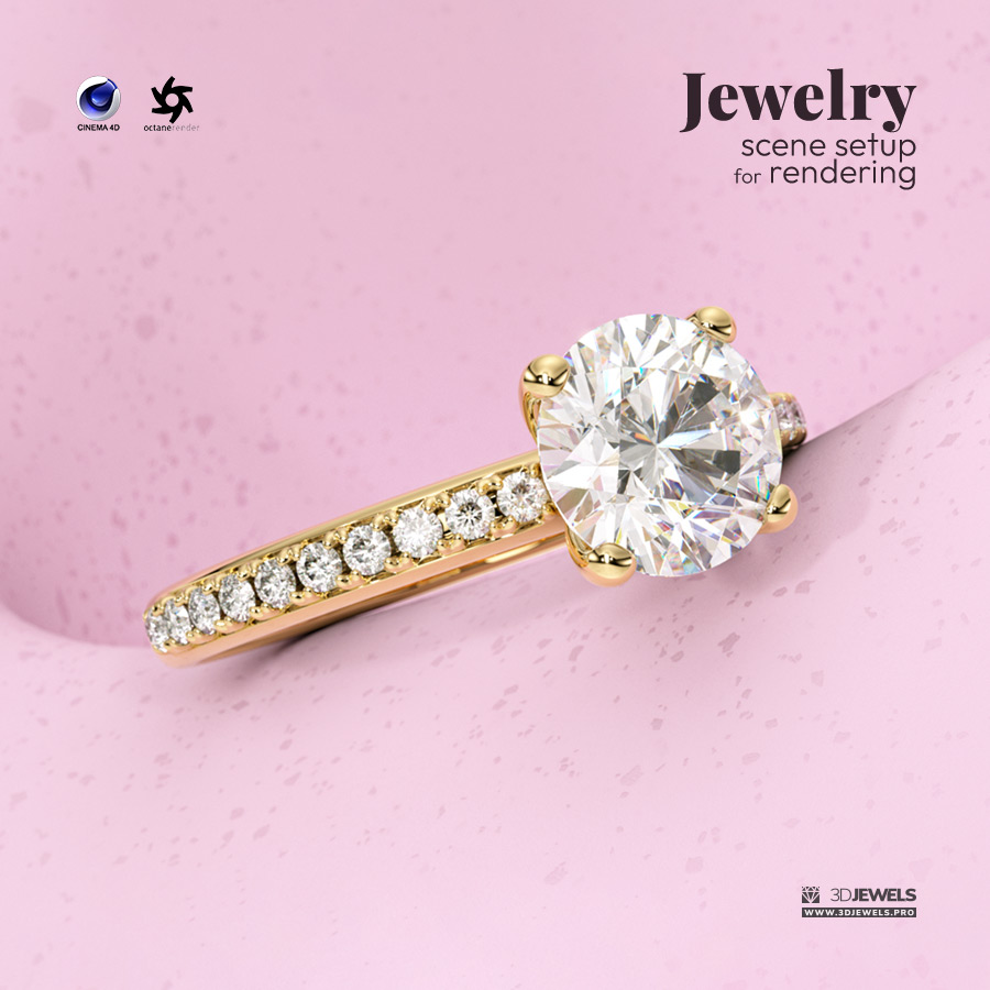 Cinema 4D with Octane Render Scene Setup for Jewelry Rendering