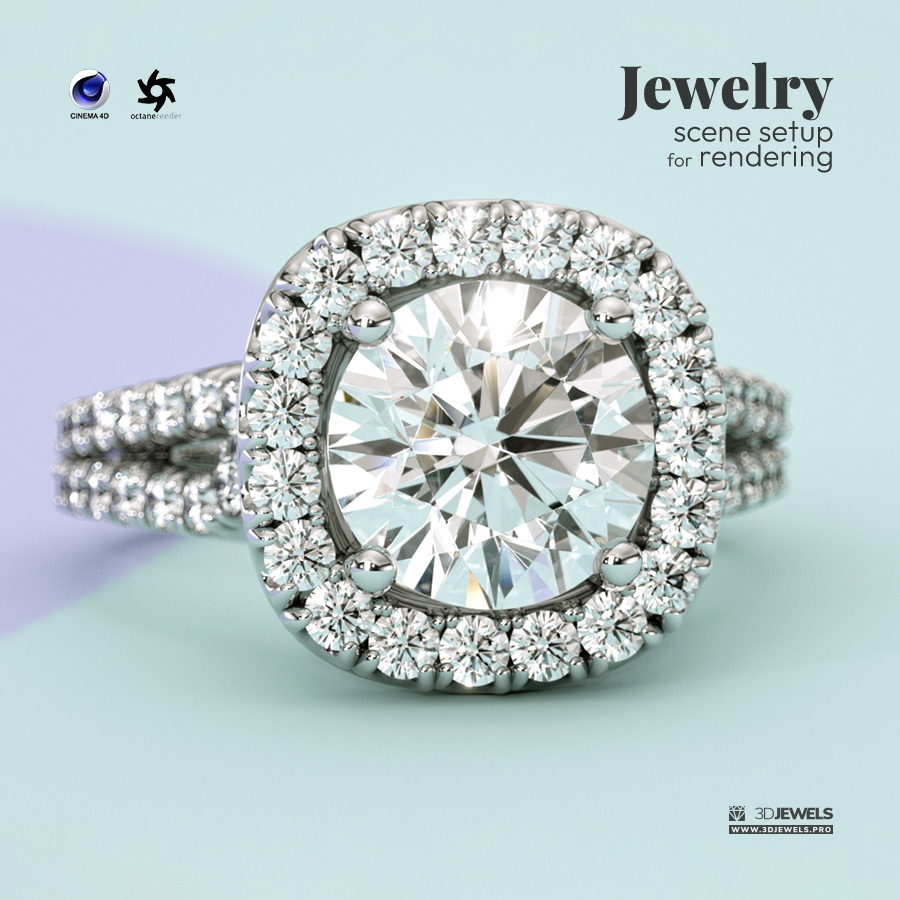 Cinema 4D with Octane Render Scene Setup for Jewelry Rendering