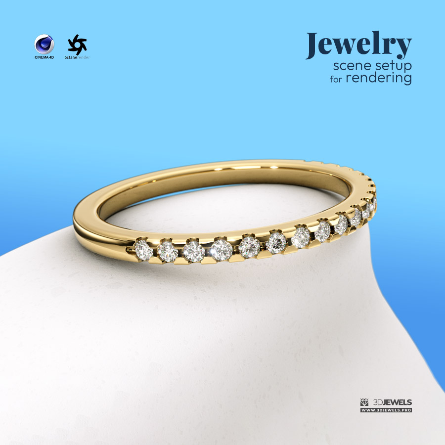 Cinema 4D with Octane Render Scene Setup for Jewelry Rendering