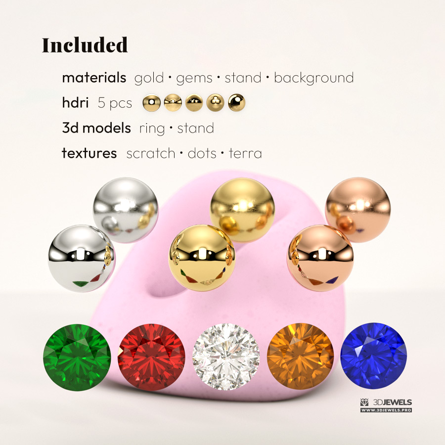 Cinema 4D with Octane Render Scene Setup for Jewelry Rendering