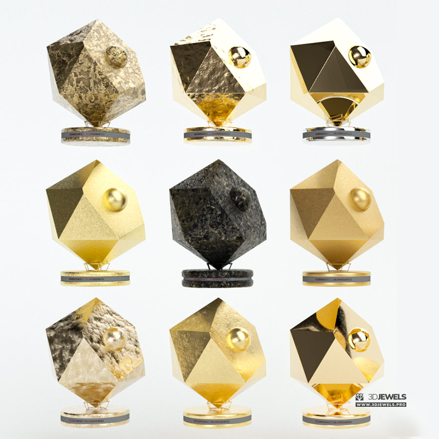 15 Jewelry Metal Materials for Cinema 4D and Octane Render | 3DJewels