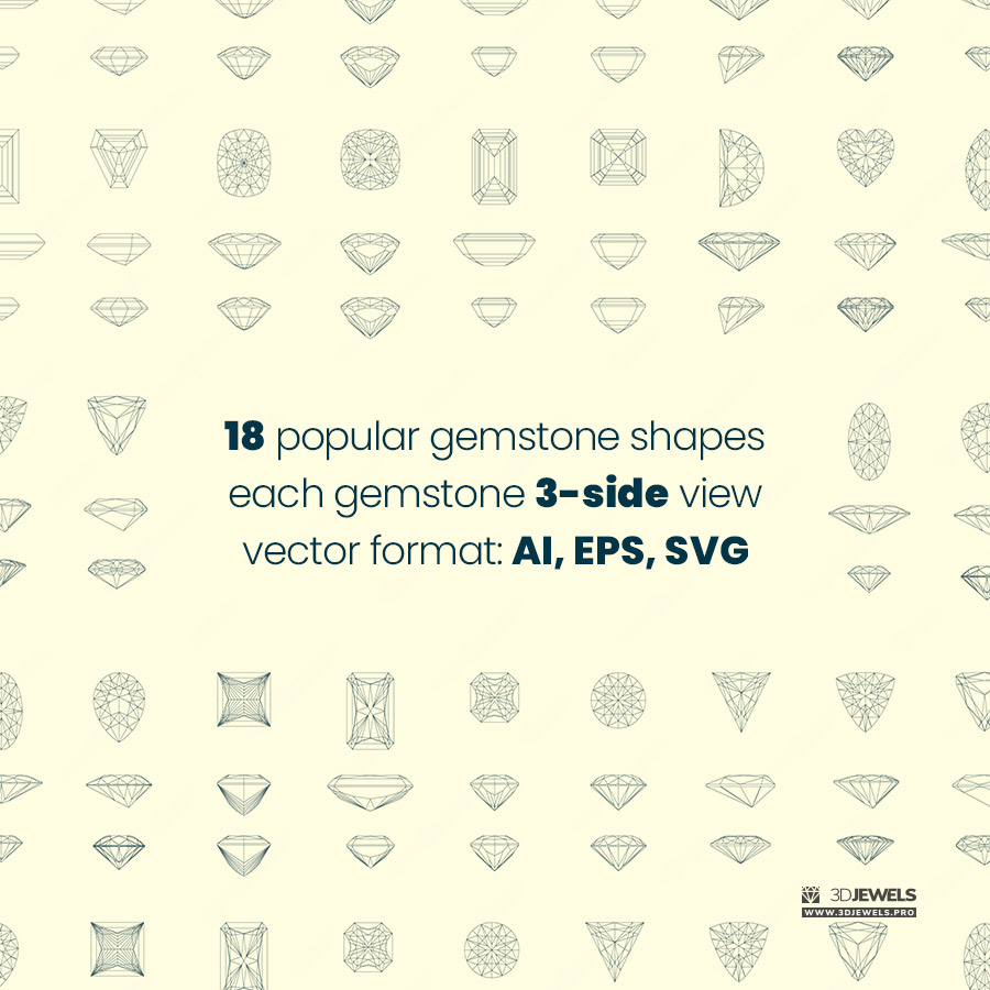 Diamond Vector Illustration Pack | 3DJewels