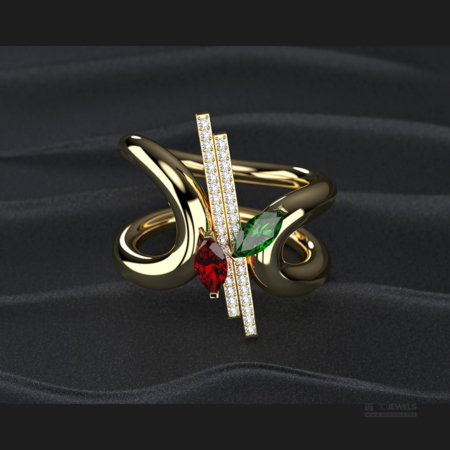 Jewelry Rendering Scene with Sand Waves for KeyShot | 3DJewels