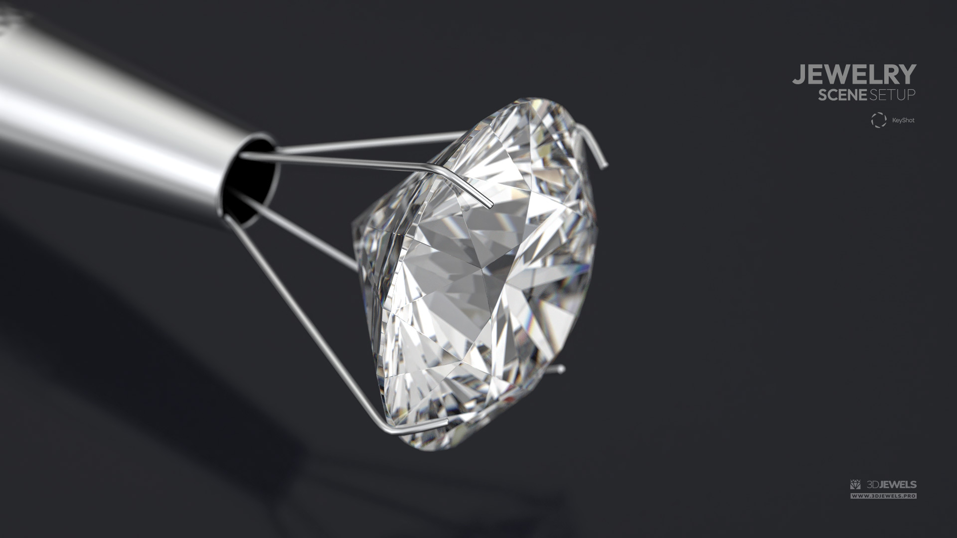 KeyShot Scene with Stone Holder for Jewelry Visualization | 3DJewels