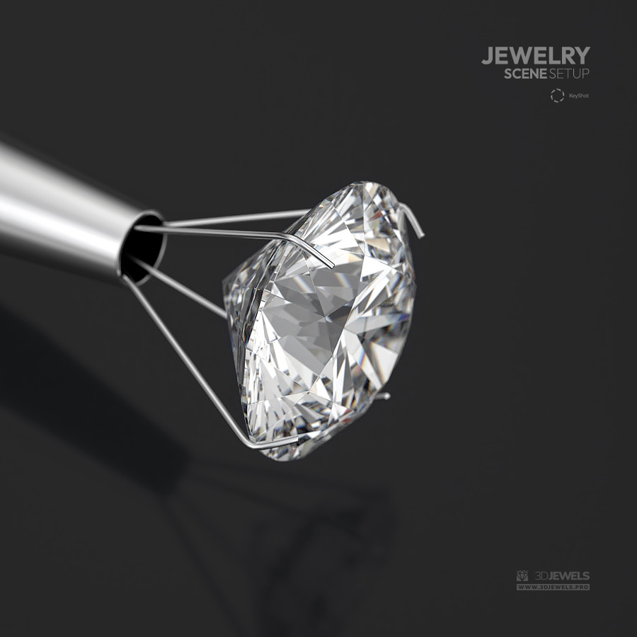 KeyShot Scene with Stone Holder for Jewelry Visualization | 3DJewels