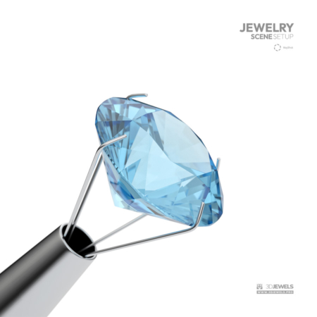 KeyShot Scene with Gemstone Holder for Jewelry Visualization | 3DJewels