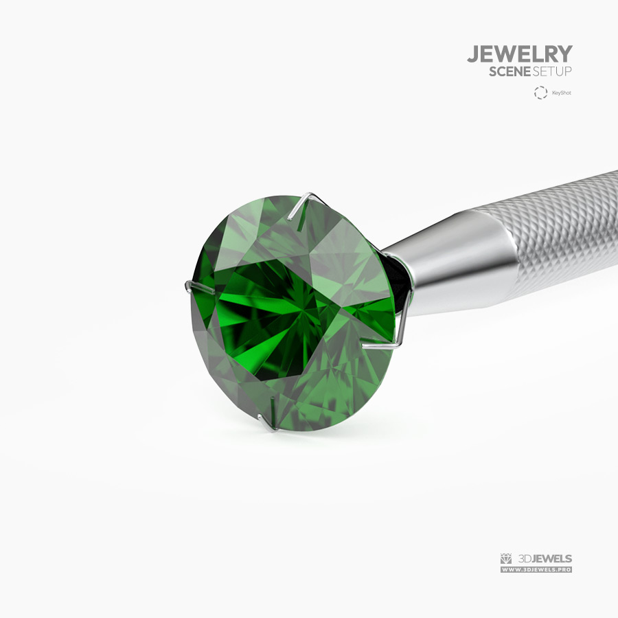 KeyShot Scene with Gemstone Holder for Jewelry Visualization | 3DJewels
