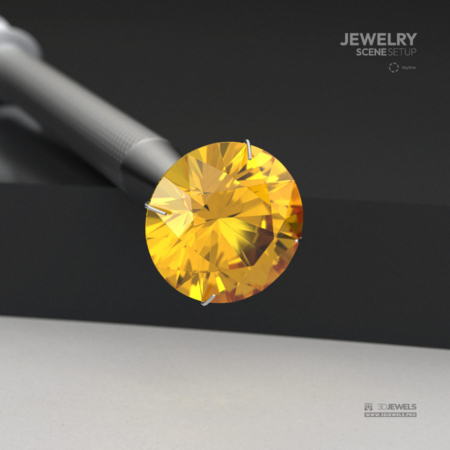 KeyShot Scene with Stone Holder for Jewelry Visualization | 3DJewels