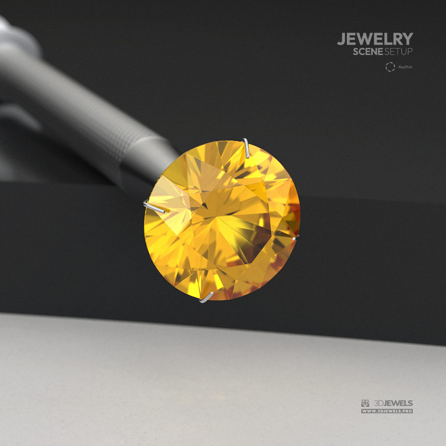 KeyShot Scene with Stone Holder for Jewelry Visualization | 3DJewels
