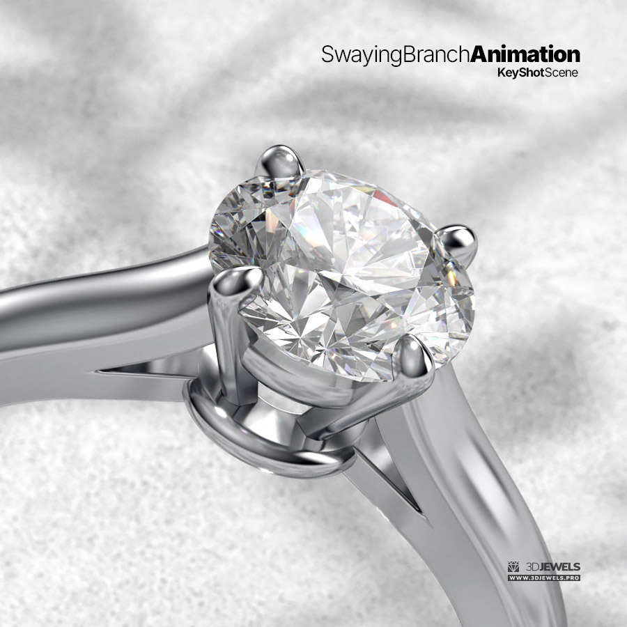 Jewelry Scene for KeyShot with Swaying Branch Animation | 3DJewels