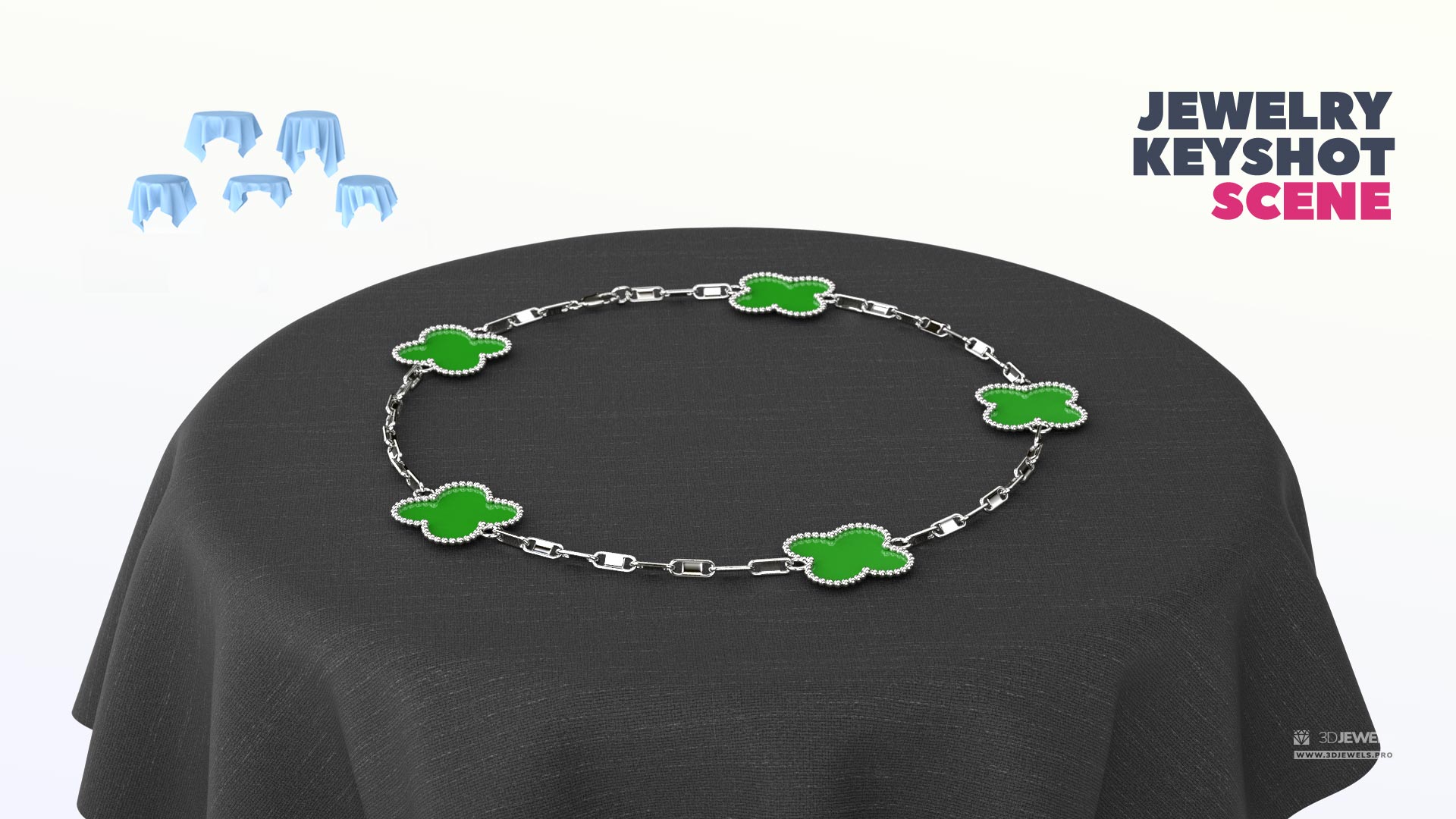 Floating Podium KeyShot Scene for 3D Jewelry Visualization